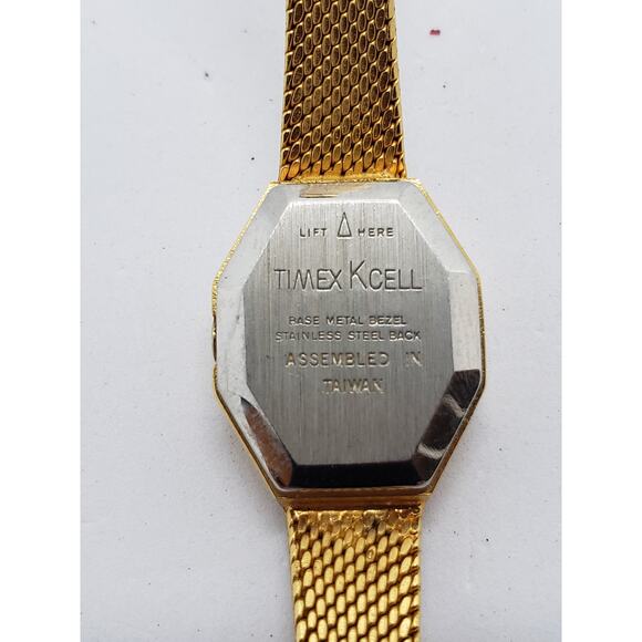Timex | Accessories | Timex Womens Dress Watch Octagon Gold Face ...